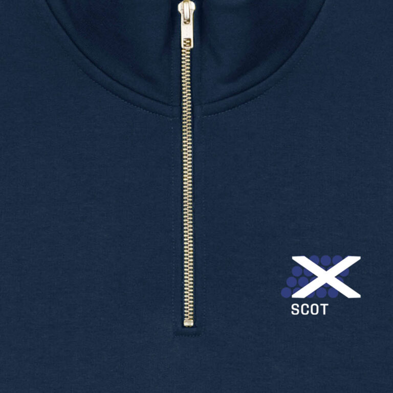 Scotland men's half-zip organic sweatshirt