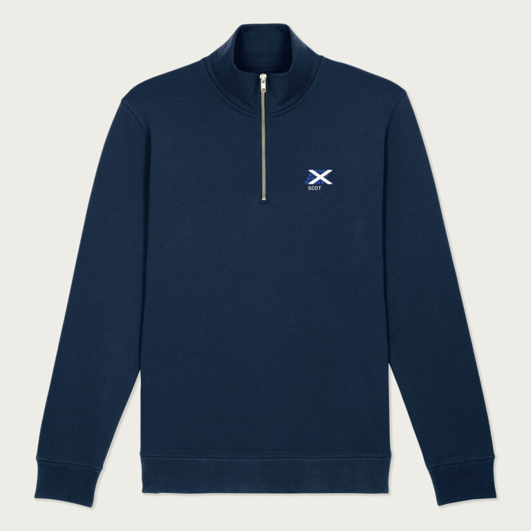 Scotland men's half-zip organic sweatshirt